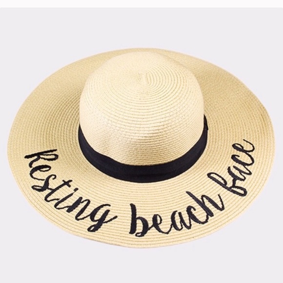 Accessories | Resting Beach Face Floppy Sun Hat | Poshmark